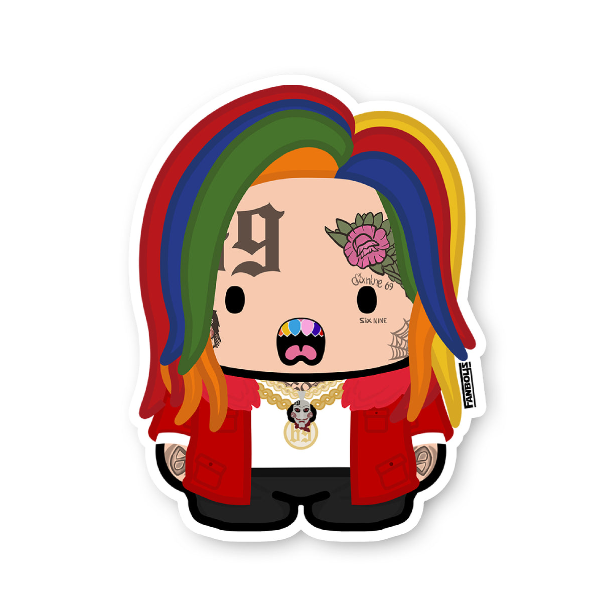 Rainbow Haired Buddy Sticker – Haks